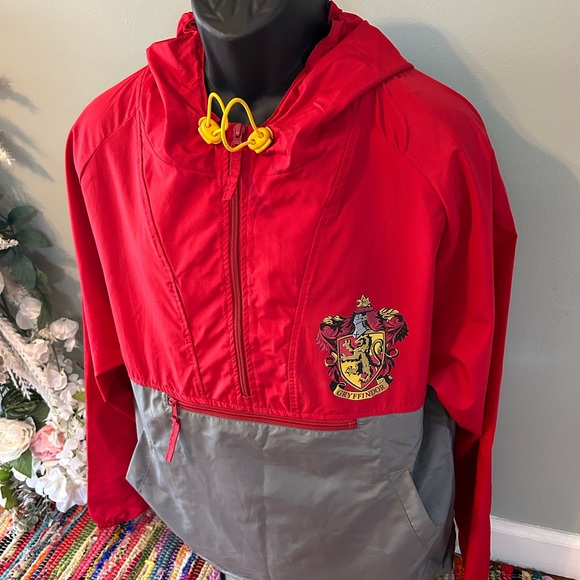 Jackets & Coats | Hogwarts Gryffindor Windbreaker Jacket Wizarding ...